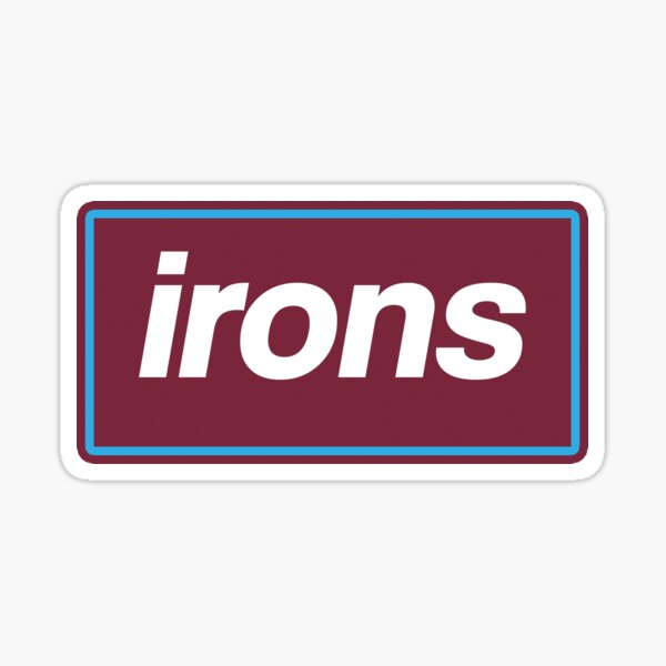 "Irons" Sticker for Sale by Footmagz | Redbubble