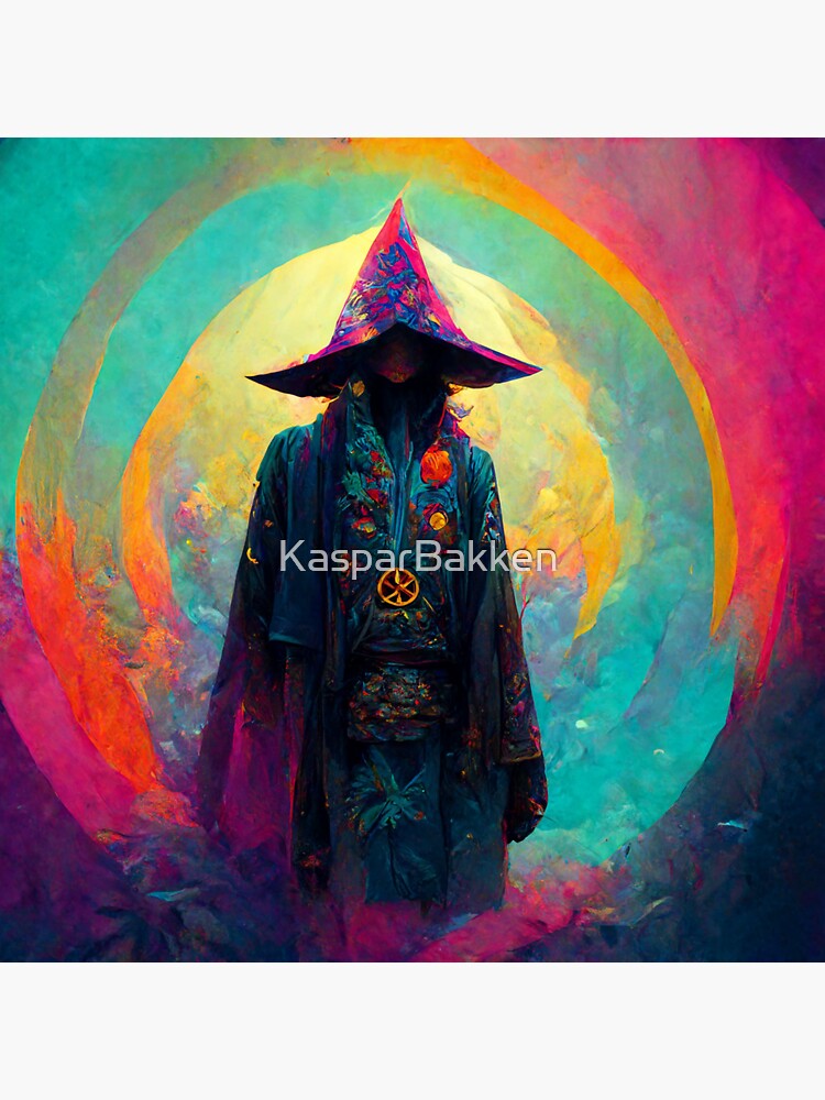"Magical Psychedelic Wizard" Sticker for Sale by KasparBakken | Redbubble