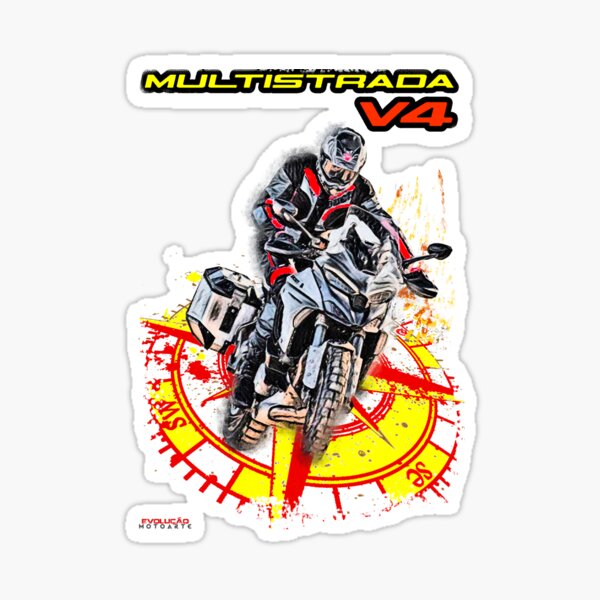 "Ducati Multistrada V4 " Sticker for Sale by Evomotoarte | Redbubble