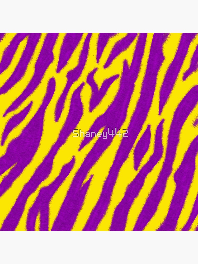"Purple and Gold Tiger" Sticker by Shaney442 | Redbubble