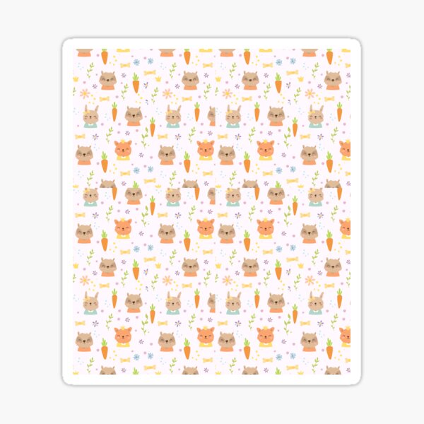 "Cute With Carrots Animals" Sticker for Sale by mieonet | Redbubble