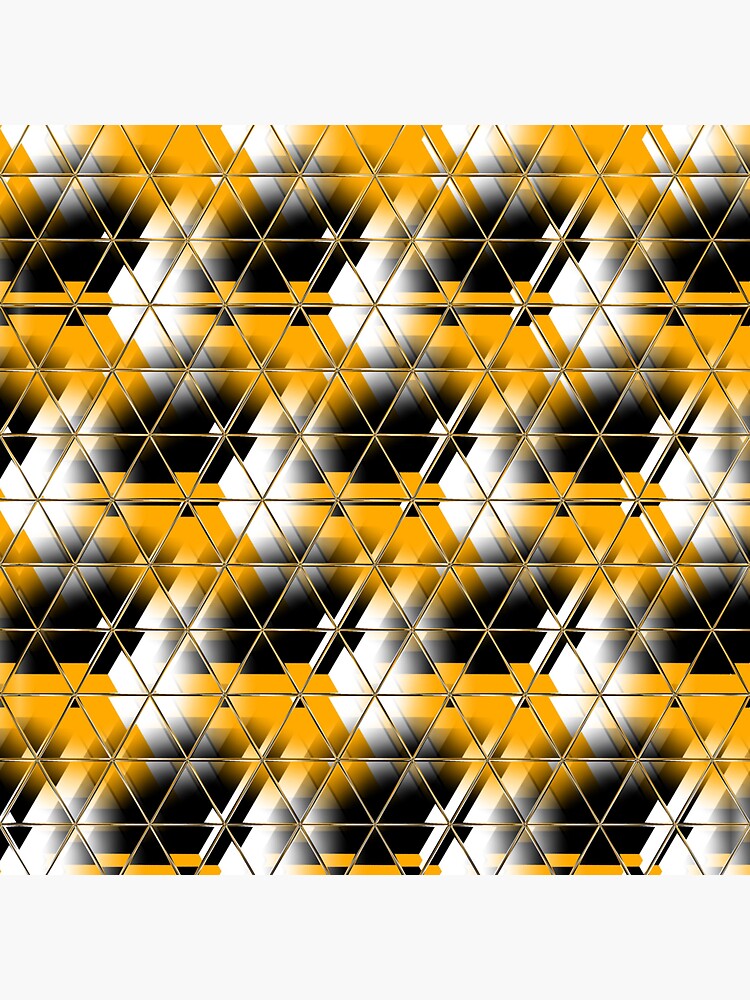 " yellow gold triangular glass mosaic tile distortion" Sticker for Sale ...