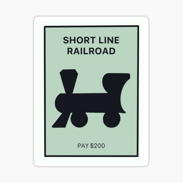 "Short Line Railroad" Sticker for Sale by nickclarkeart | Redbubble