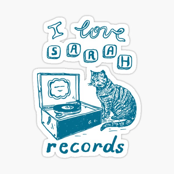 "i love sarah records" Sticker for Sale by navissaaa | Redbubble