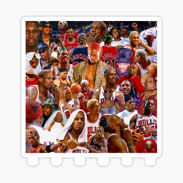 "Dennis Rodman Fan Art & Merch" Sticker for Sale by ShotByMondo | Redbubble
