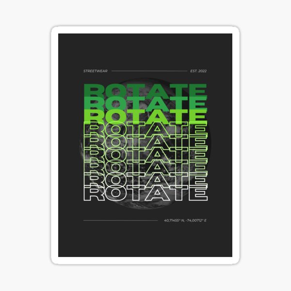 "Rotate Sticker Art Work " Sticker for Sale by ArtGallary6810 | Redbubble