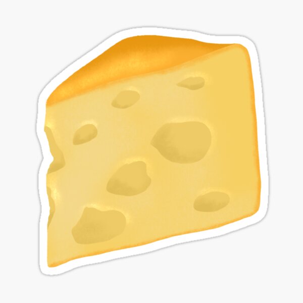 "Cheese" Sticker for Sale by Windradkind | Redbubble