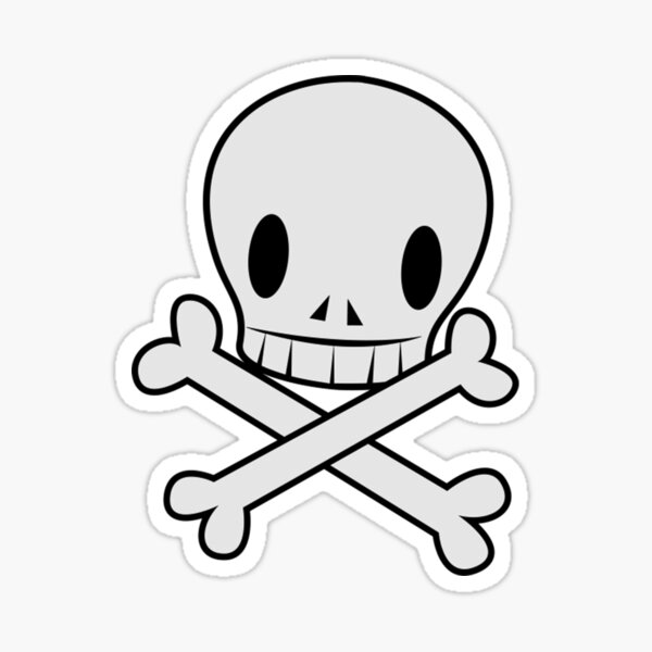 "crossbones funky with wicked EMO skull cool" Sticker for Sale by ...