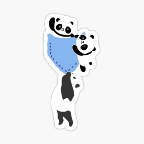 "Cute Baby Panda Family Kawaii Pocket Pandas" Sticker for Sale by ...