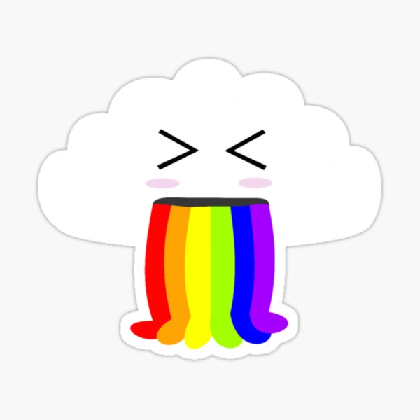 "Cute cloud puking out a rainbow" Sticker for Sale by JoinChristabel ...