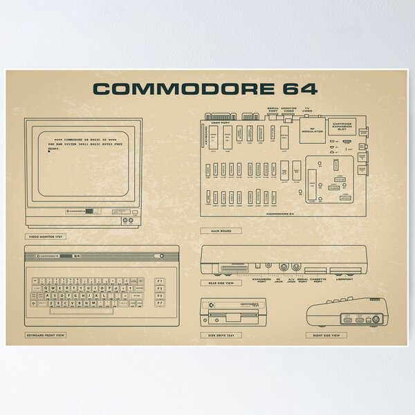 "Commodore 64 (Parchment Version)" Poster for Sale by BGALAXY | Redbubble