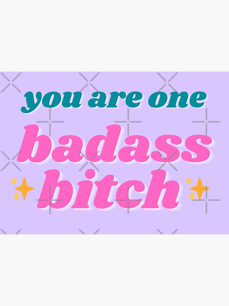 "badass bitch" Sticker for Sale by kindlittlelines | Redbubble