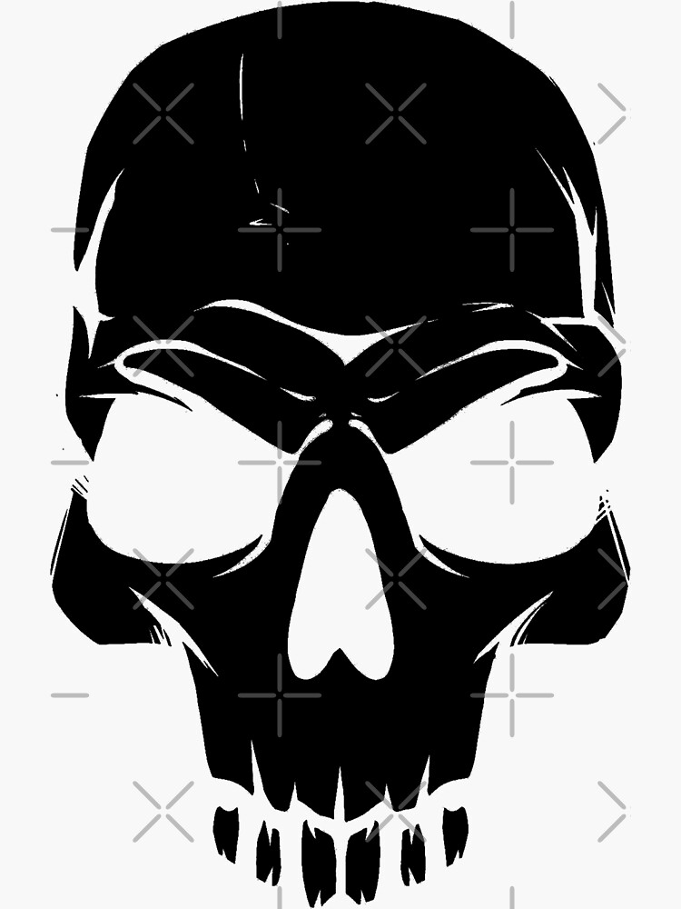 "black skull" Sticker for Sale by dr-black | Redbubble