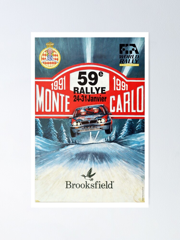 "Monte Carlo 1991 Rallye Poster " Poster for Sale by FixedTropical ...