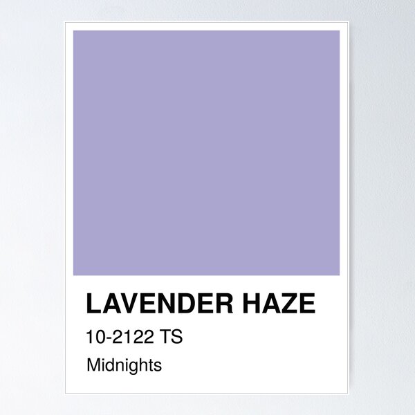 "Lavender Haze Color Swatch." Poster for Sale by rawlex | Redbubble