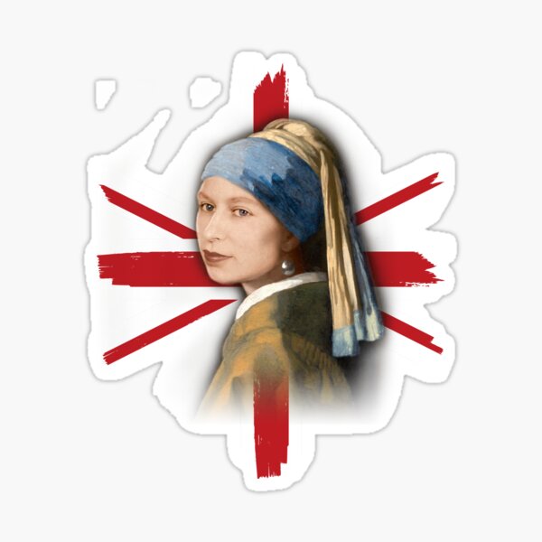 "Queen with the Pearl Earring" Sticker for Sale by Moogle7 | Redbubble