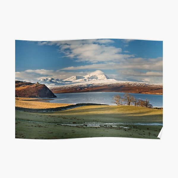 "Ben Hope in Winter, Sutherland, NC500 Northern Scotland." Poster for ...