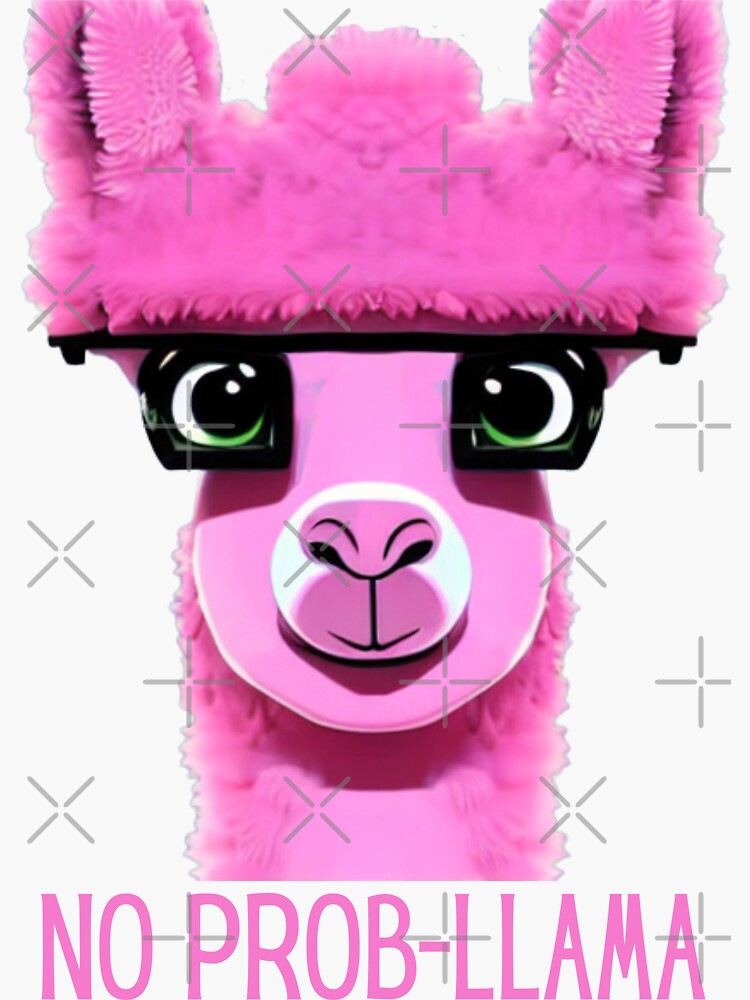 "no prob-llama" Sticker for Sale by praveendake | Redbubble
