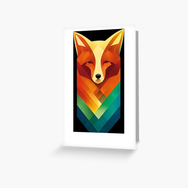 "Red Fox Abstract - Red Fox #4" Greeting Card for Sale by theunknownart ...