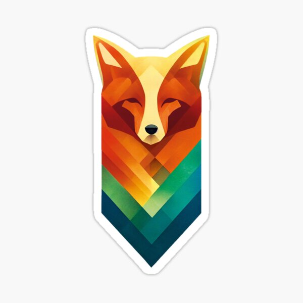 "Red Fox Abstract - Red Fox #4" Sticker for Sale by theunknownart ...