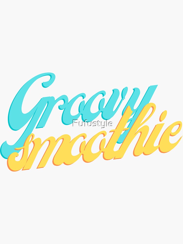 "Groovy smoothie" Sticker for Sale by Fufustyle | Redbubble