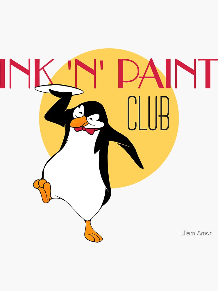 "Ink 'N' Paint Club" Sticker for Sale by LliamAmor | Redbubble