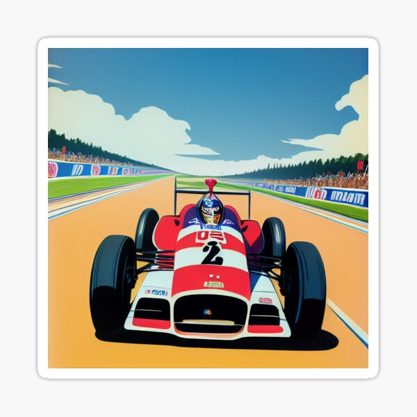 "Vintage F1 Formula One Race to Finish line" Sticker for Sale by ...