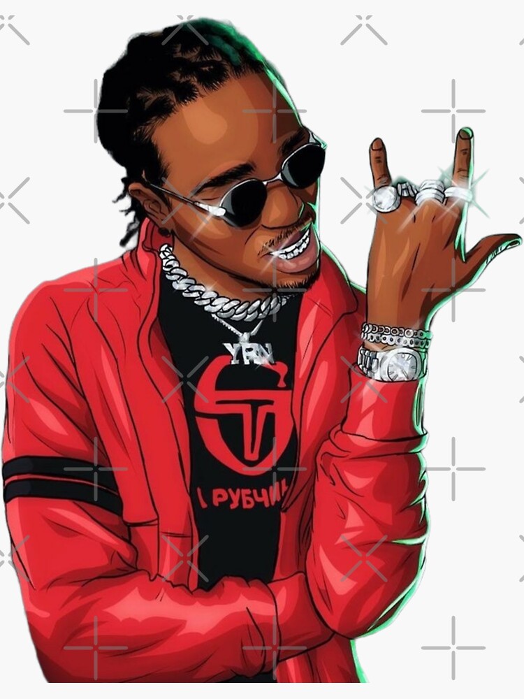 "Rapper Takeoff Rest in peace Portait" Sticker for Sale by designifim ...