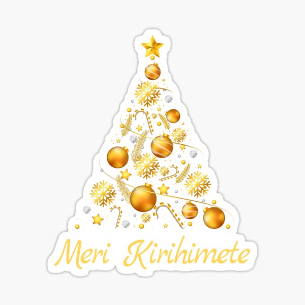 "Meri Kirihimete Te Reo Maori Merry Christmas Kiwi Christmas" Sticker ...