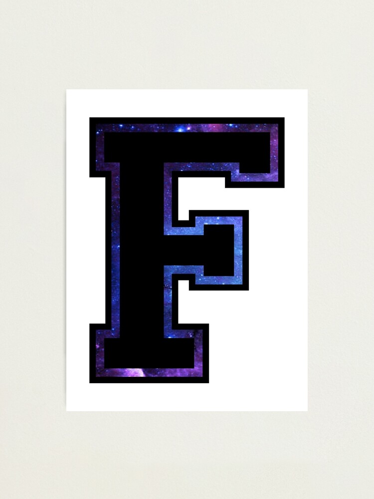 ""F" Varsity Letter" Photographic Print for Sale by BohemianDesignz ...