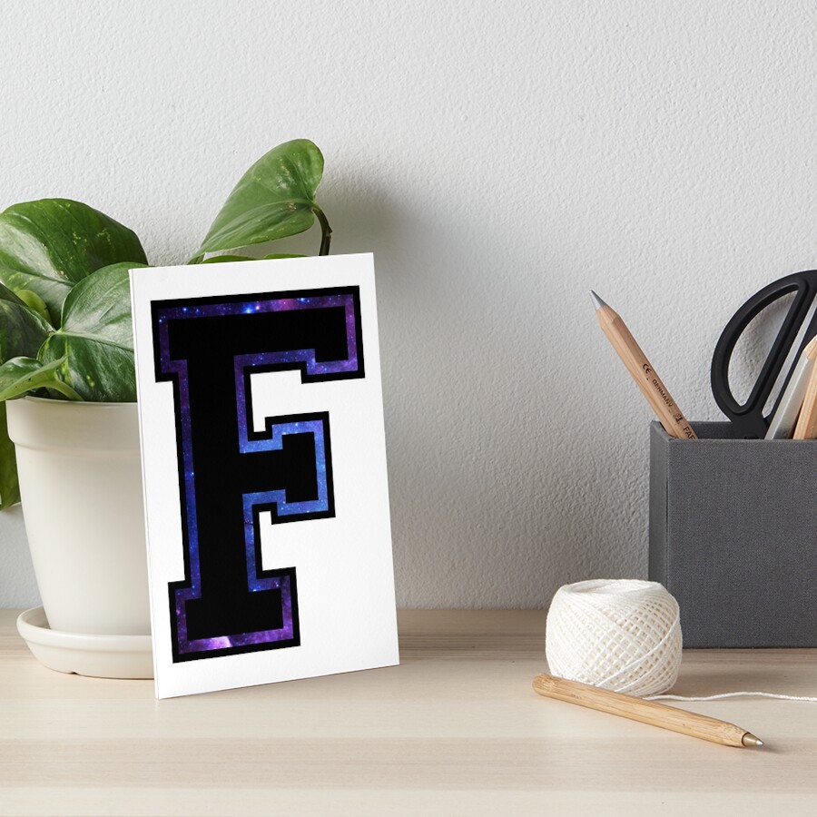 ""F" Varsity Letter" Art Board Print by BohemianDesignz | Redbubble