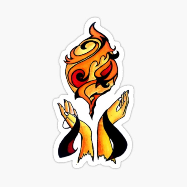"Firey " Sticker for Sale by Sky23wolf | Redbubble