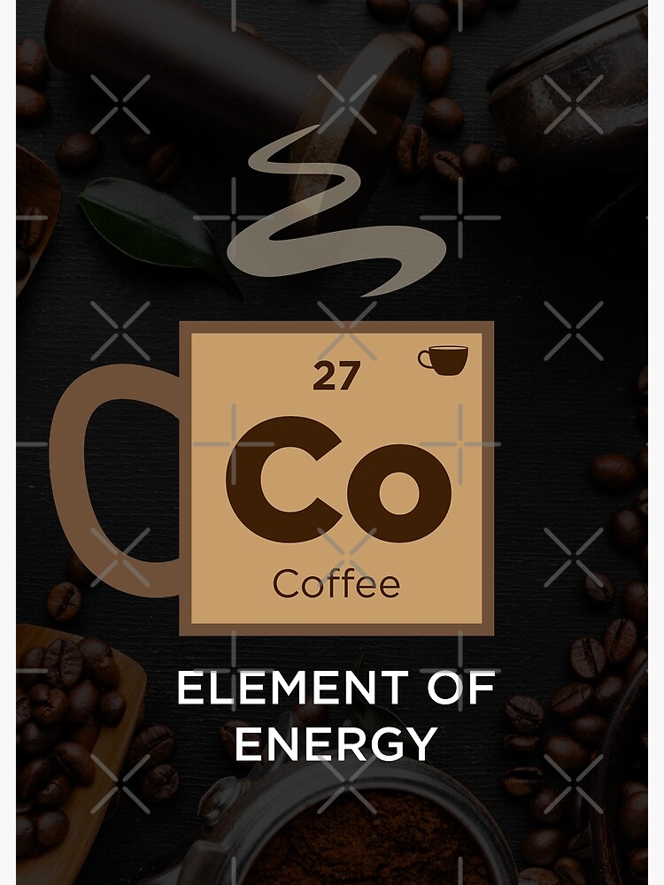 Lámina fotográfica «CAFÉ El elemento de la energía Tabla periódica de ...
