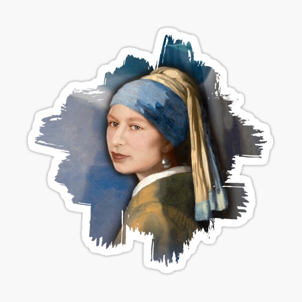 "Queen with the Pearl Earring" Sticker for Sale by Moogle7 | Redbubble