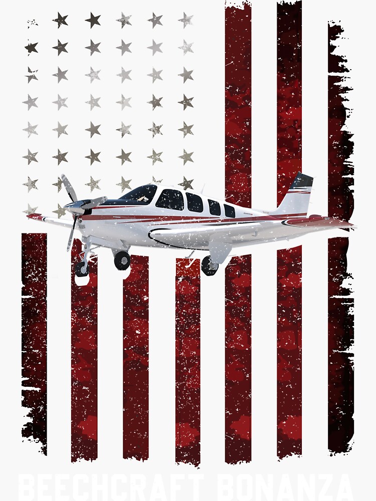 "Beechcraft bonanza" Sticker for Sale by Msikdar | Redbubble