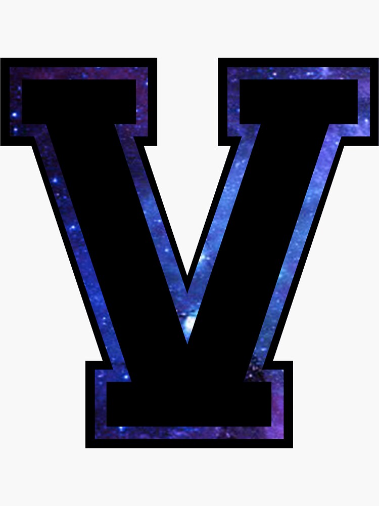 ""V" Varsity Letter" Sticker for Sale by BohemianDesignz | Redbubble