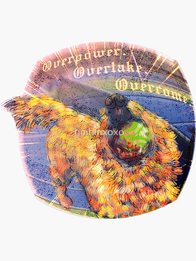 "Tennis Dog: Overpower. Overtake. Overcome. (Serena Williams)" Sticker ...