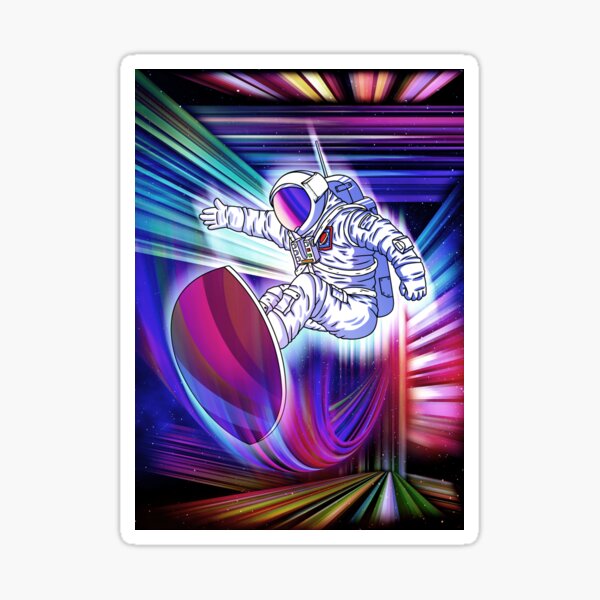 "Space Surfer in Multiple Time Dimensions" Sticker for Sale by ...