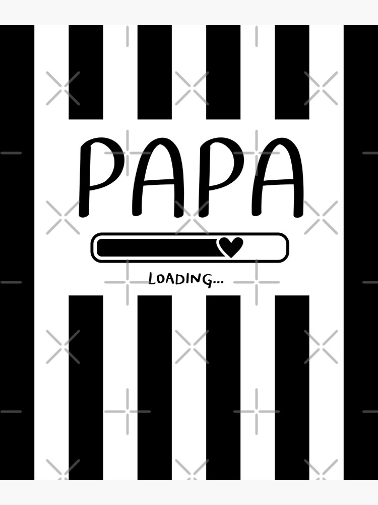 "Black and white vertical striped top, Papa Loading" Sticker for Sale ...