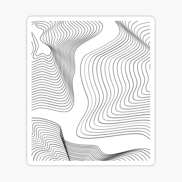 "Cute wavy lines Stylish" Sticker for Sale by Hafssitashop | Redbubble