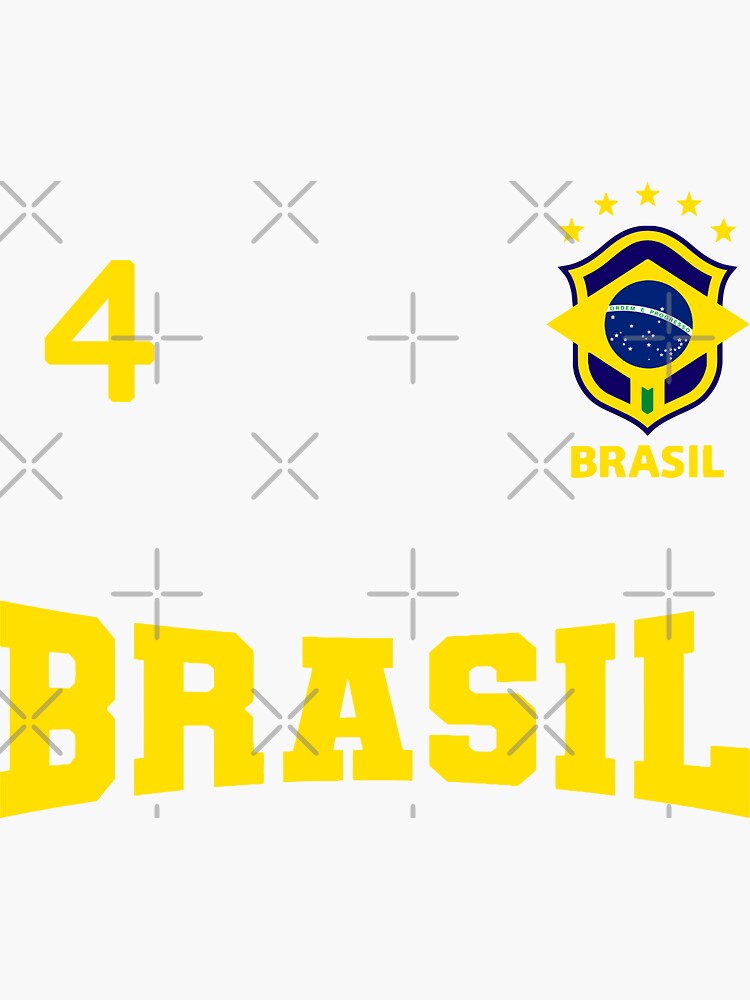 "Brasil 2022 Azul, número 4" Sticker for Sale by Tefawt | Redbubble