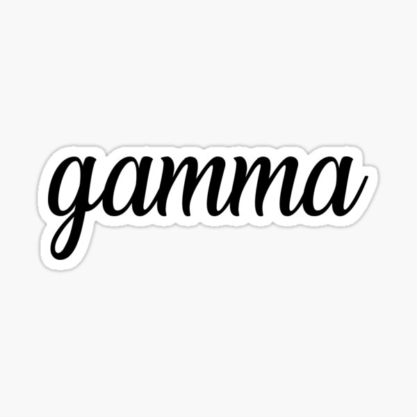 "Gamma" Sticker for Sale by BohemianDesignz | Redbubble