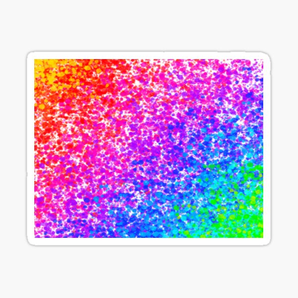 "Rainbow Paint Splatters" Sticker for Sale by awsomepatterns | Redbubble