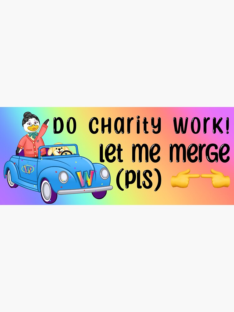 "let me merge (pls) (MEDIUM OR LARGE RECOMMENDED)" Sticker for Sale by ...