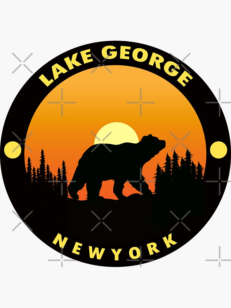 "Lake George New York Bear" Sticker for Sale by manmayacool12 | Redbubble