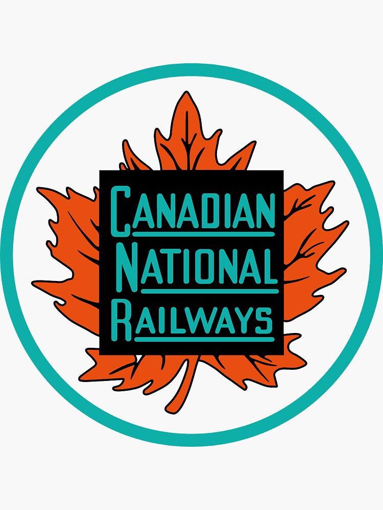 "Light Blue CNRail Red Maple" Sticker for Sale by escott51 | Redbubble