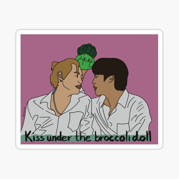 "kiss under the broccoli doll - between us bounprem" Sticker for Sale ...