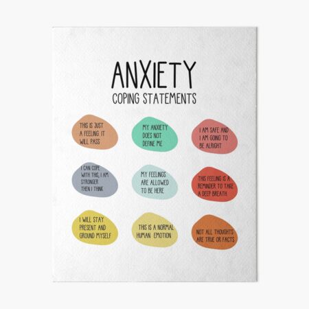 "Anxiety Coping Statements Anxiety Help Management Mental Health Self ...