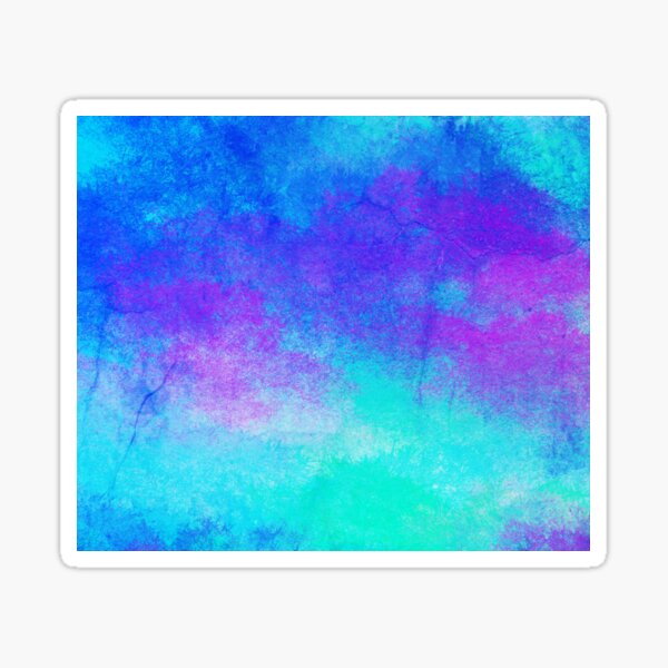 "Neon Teal Blue Purple Clouds" Sticker for Sale by awsomepatterns ...