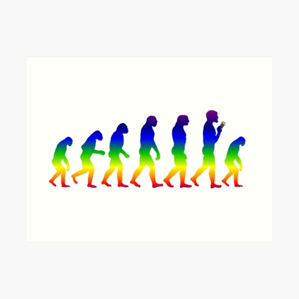 "Darwin Evolution Theory Parody Meme" Art Print for Sale by PlanetMonkey | Redbubble